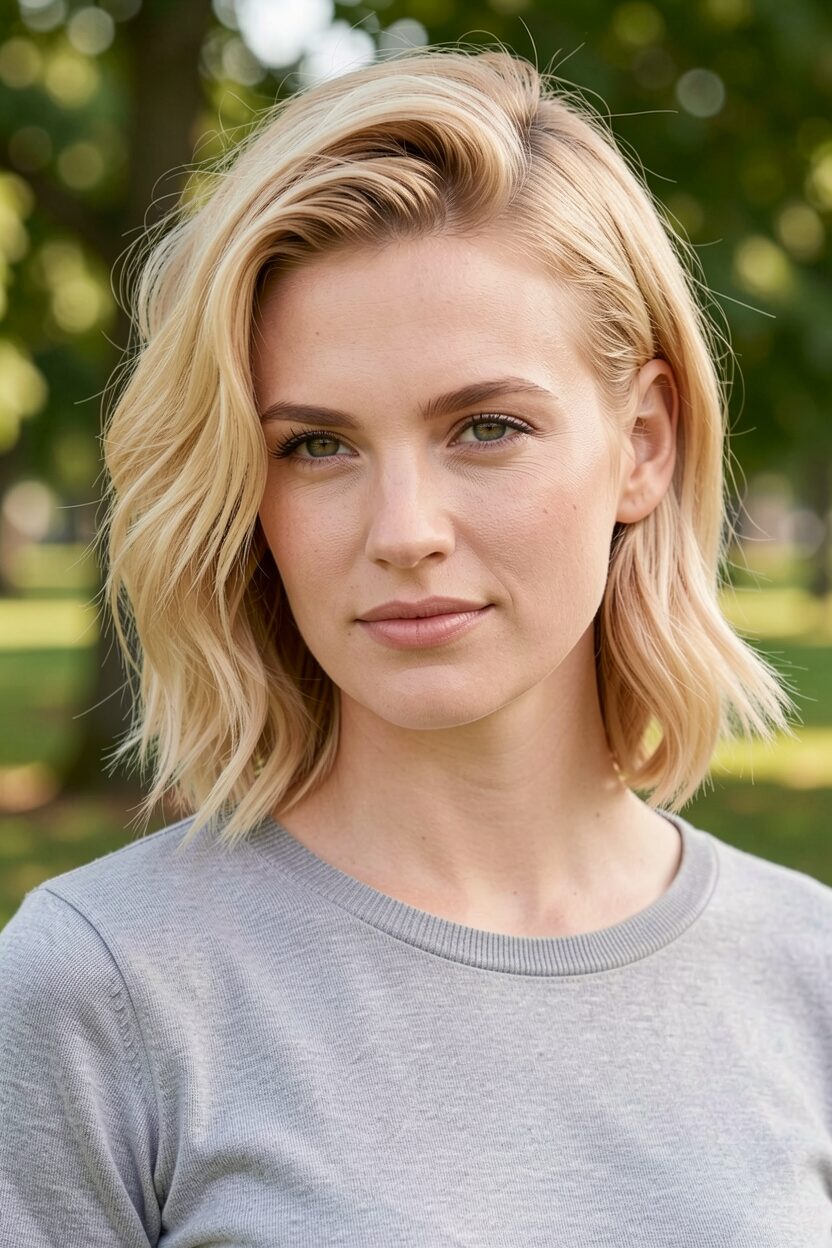 Wavy Lob | HairStyleMojo